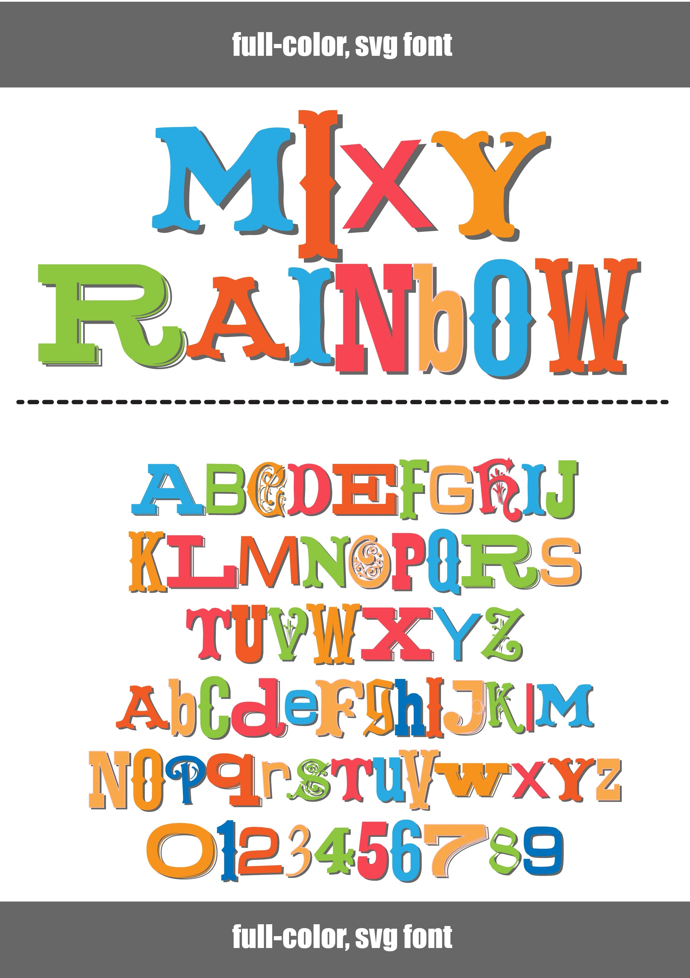 Full Color SVG Font Great for Spring or Easter