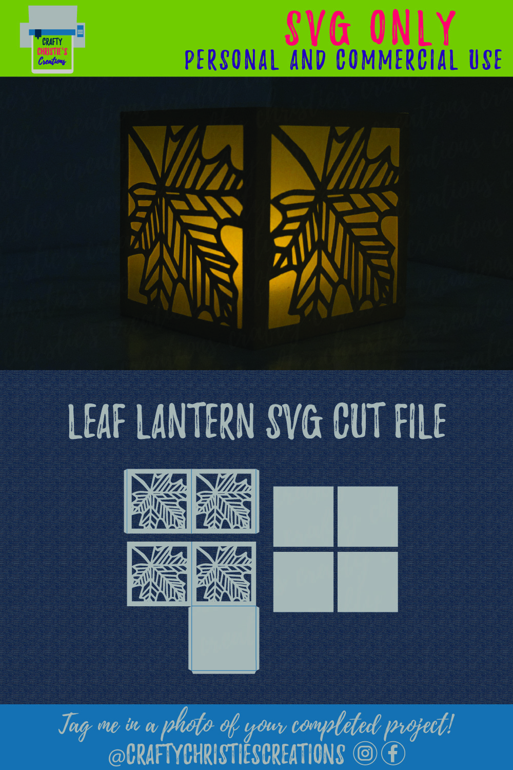 Leaf Lantern SVG for Fall and Thanksgiving