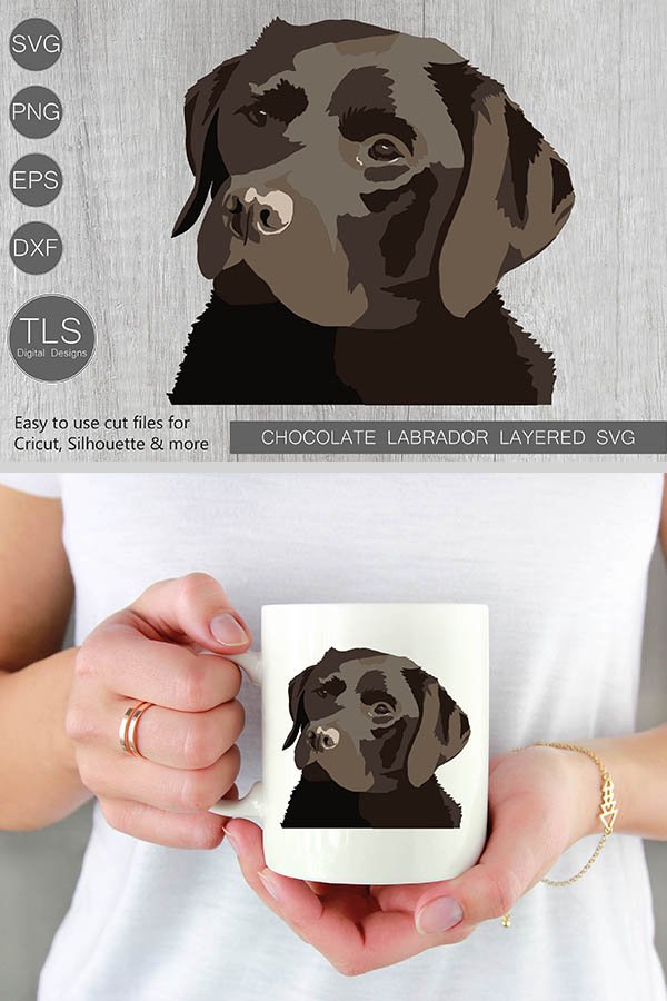 Chocolate Labrador | Multilayered SVG