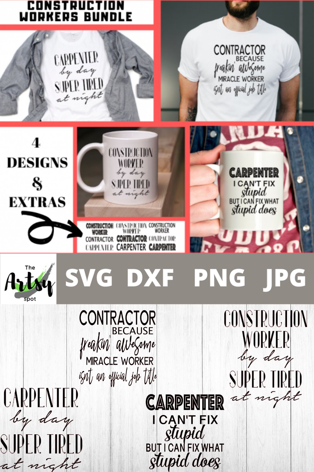 Construction Worker's Bundle SVG, Carpenter, Contractor svg