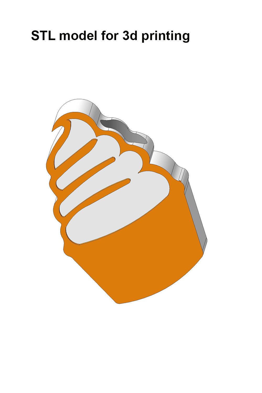 Cupcake, Straw Topper STL File for 3D Printing. (1952694)