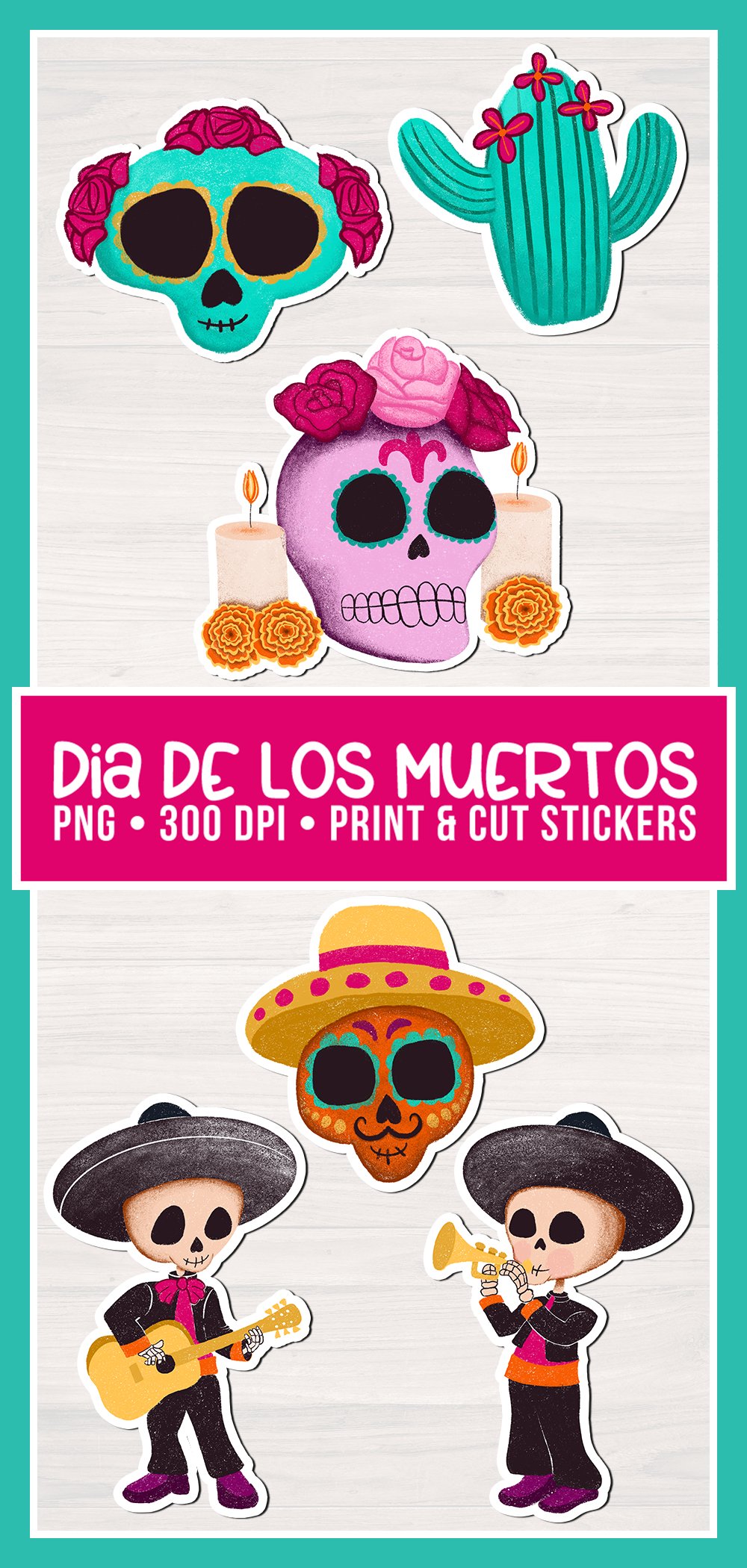 Dia De Los Muertos Stickers