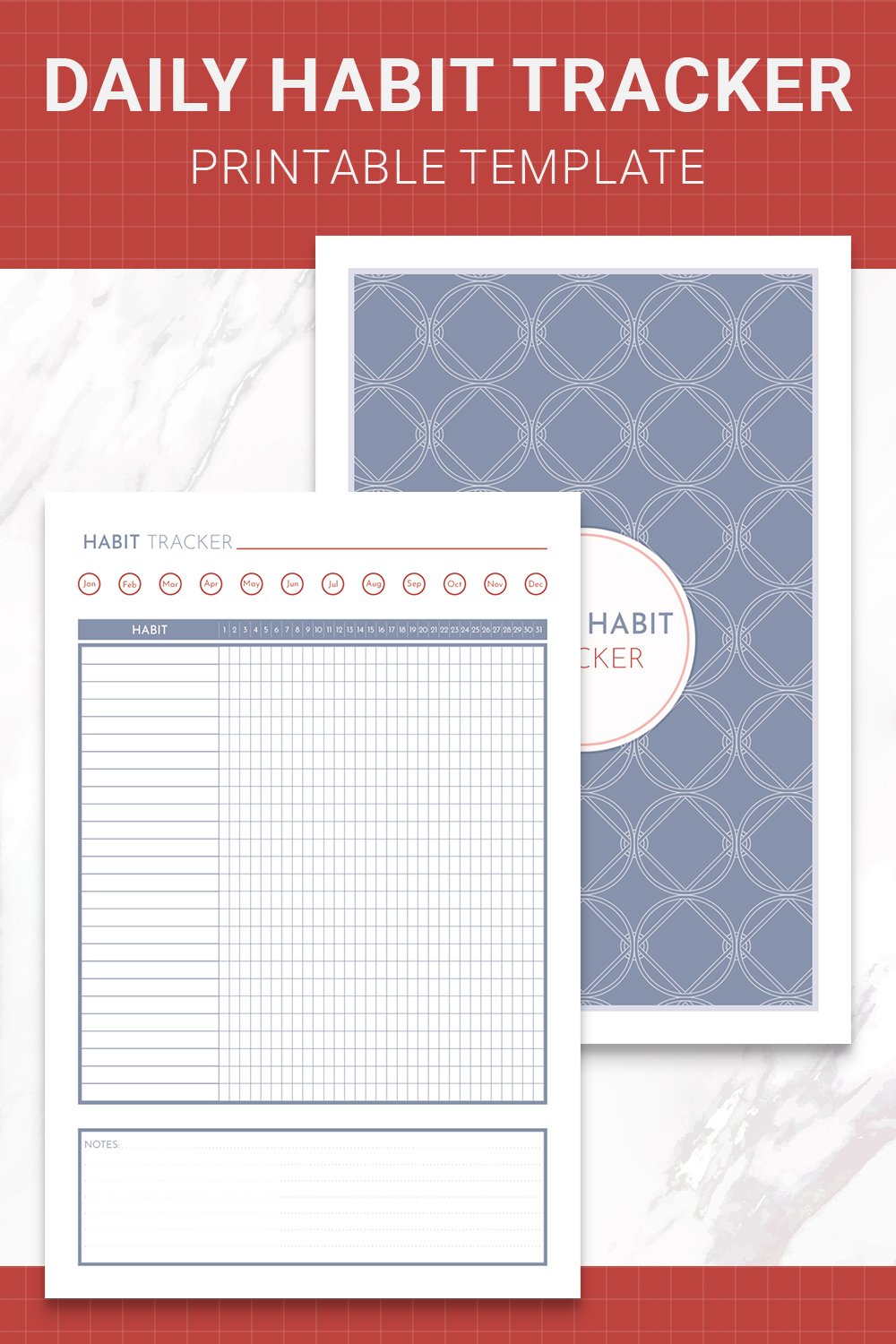 Daily Habit Tracker Printable Template