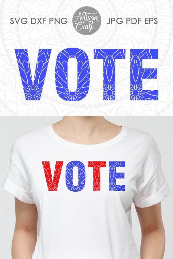 Vote SVG | Election SVG | American elections | mandala