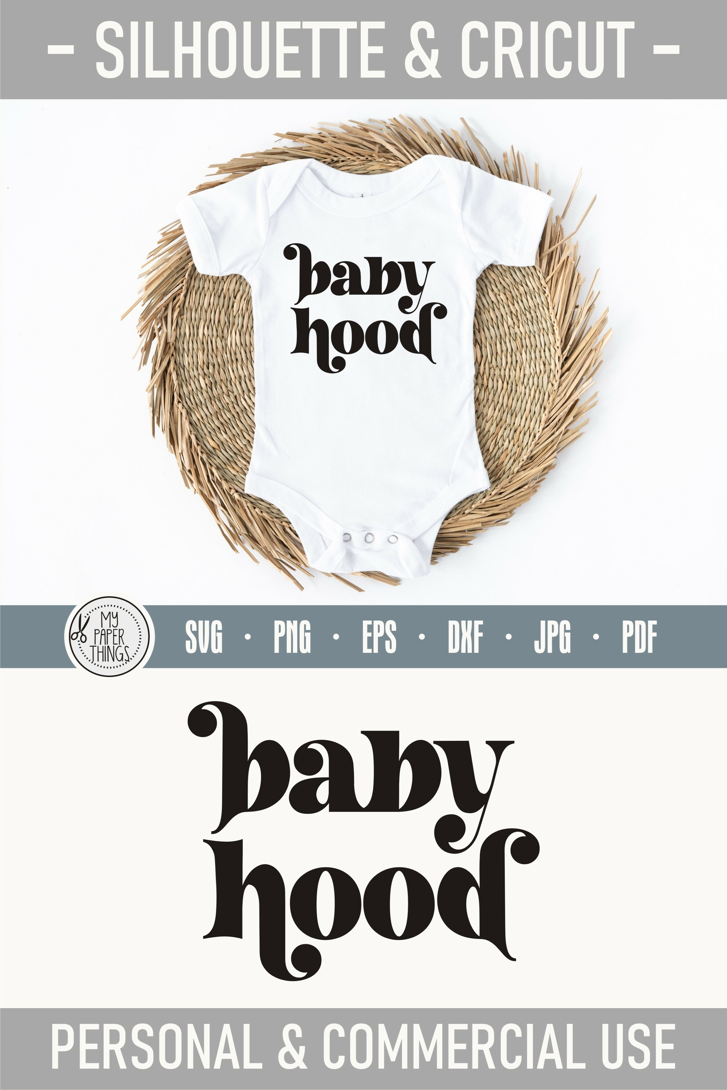 Cute Baby Bodysuit Svg