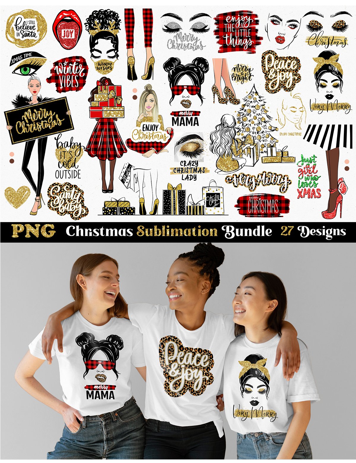 Christmas Sublimation Designs.