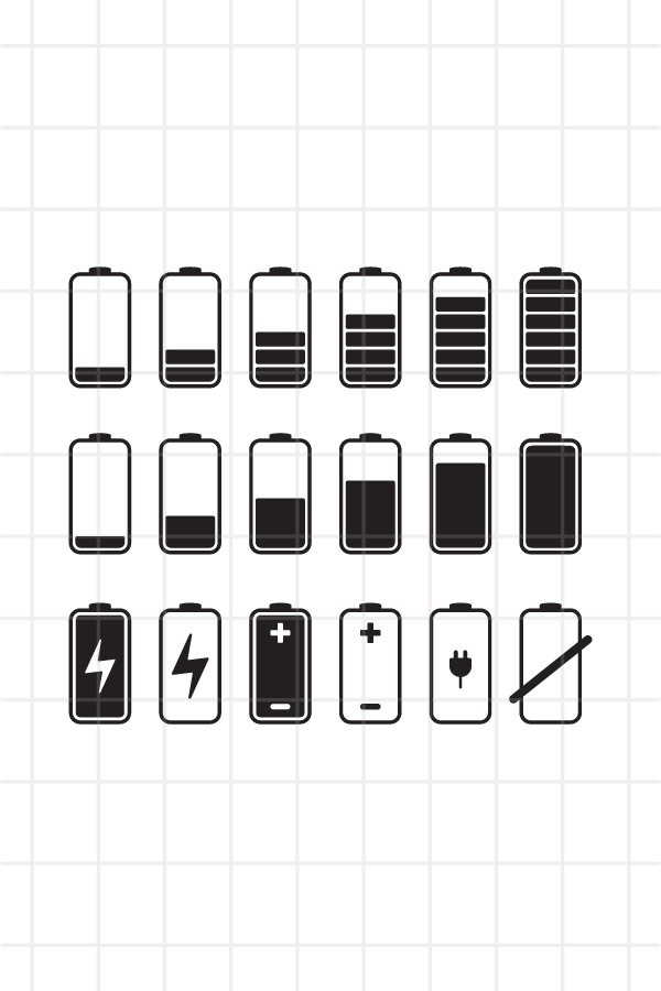 Battery SVG Files For Silhouette and Cricut, Battery icon