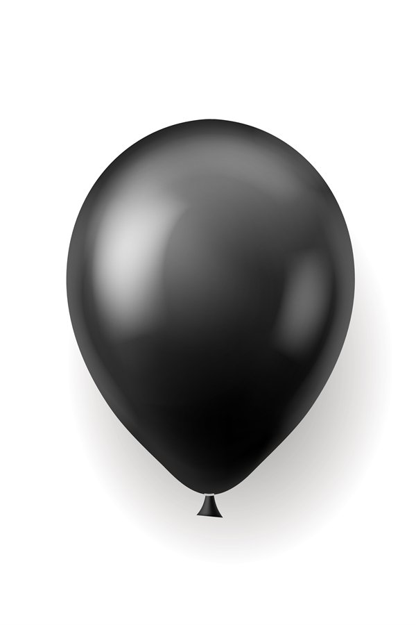 Black balloon. Round flying glossy decorative rubber helium