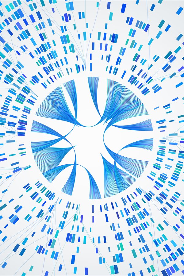 Genomic data. Dna test infographic, molecule structure genet