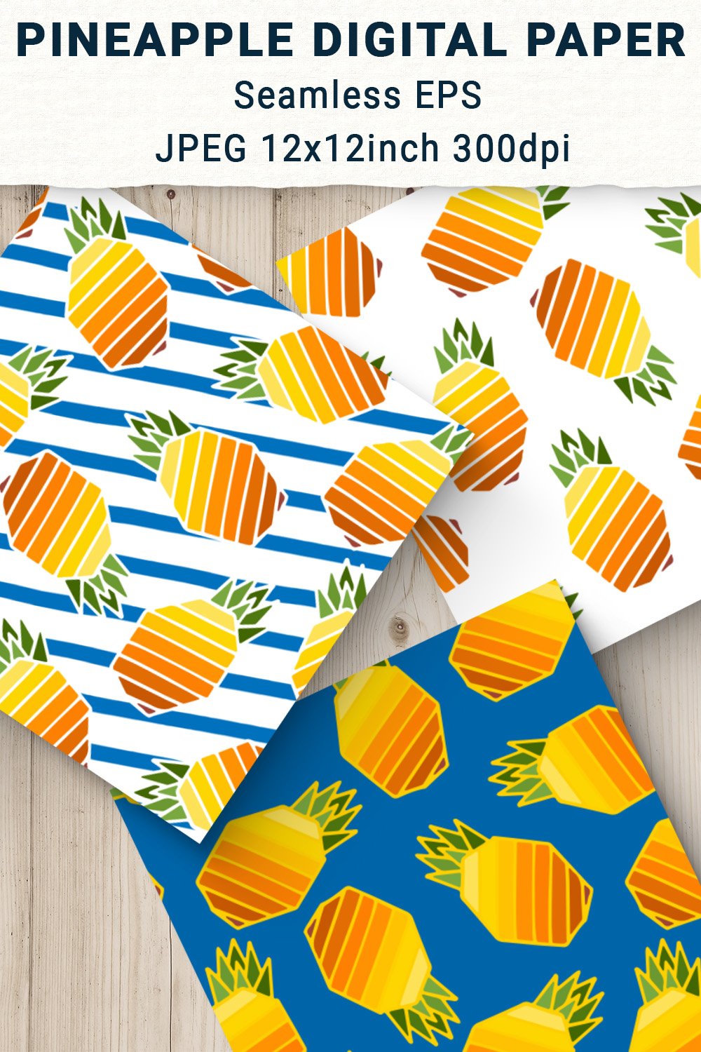Pineapple Digital Paper, Summer Tropical Seamless (690052)