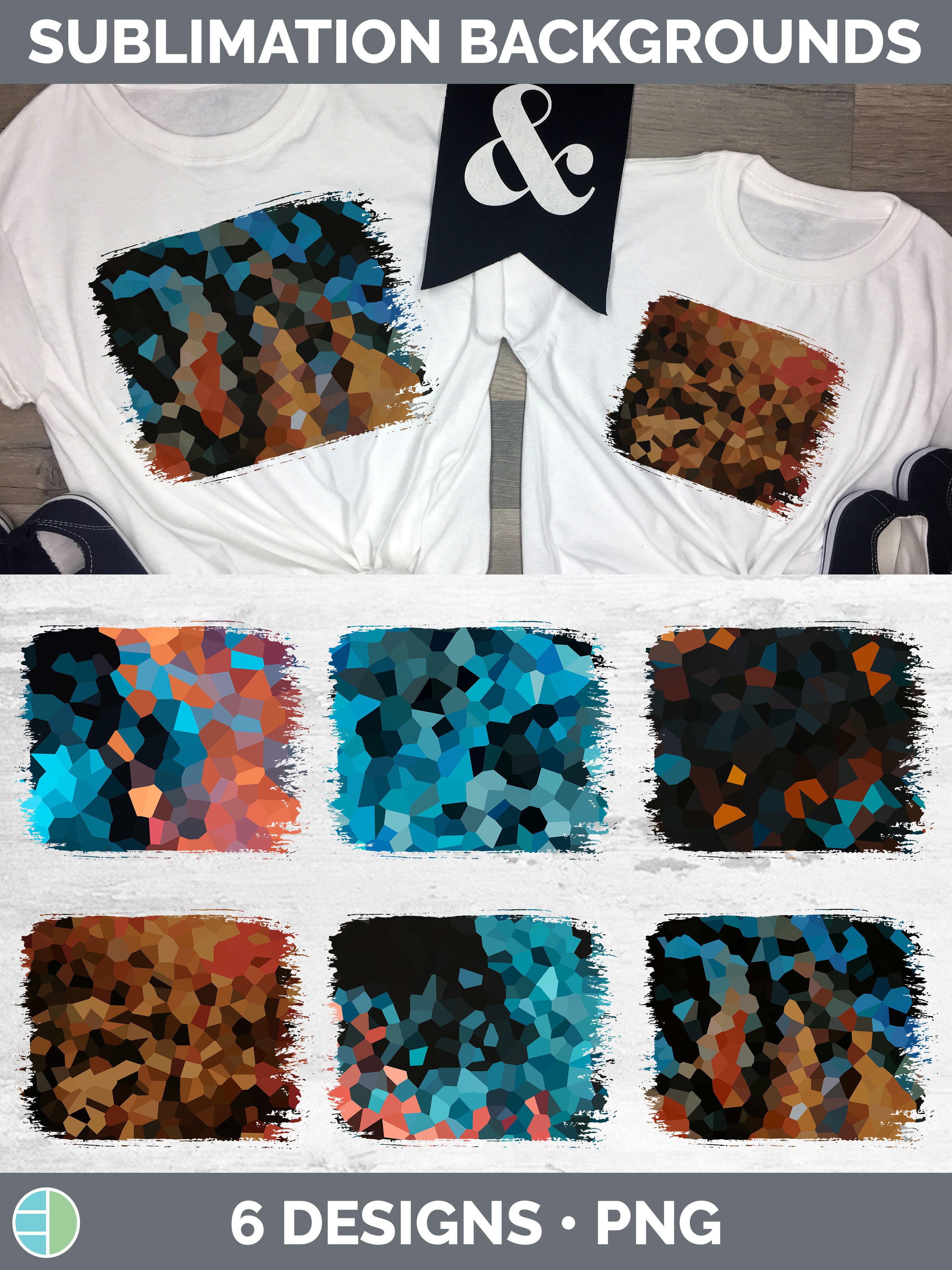 Mosaic Distressed Sublimation Background