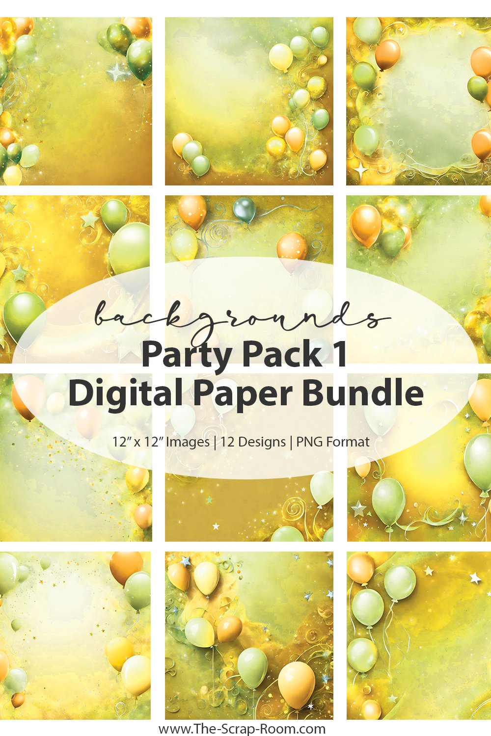Digital Paper, texture, patterns, printable: Party Yellow