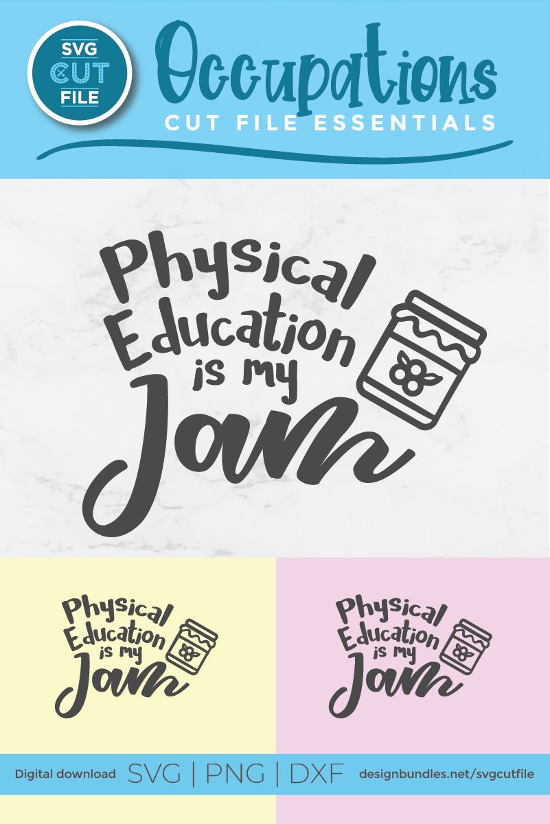 PE is my jam SVG - a physical education svg for crafters