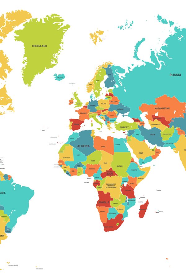 Clear World Map With Countries