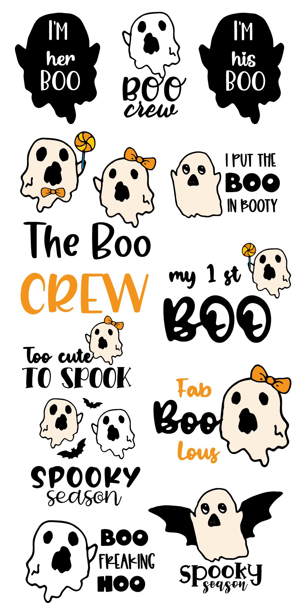 Halloween ghost quotes bundle PNG sublimation| SVG Halloween