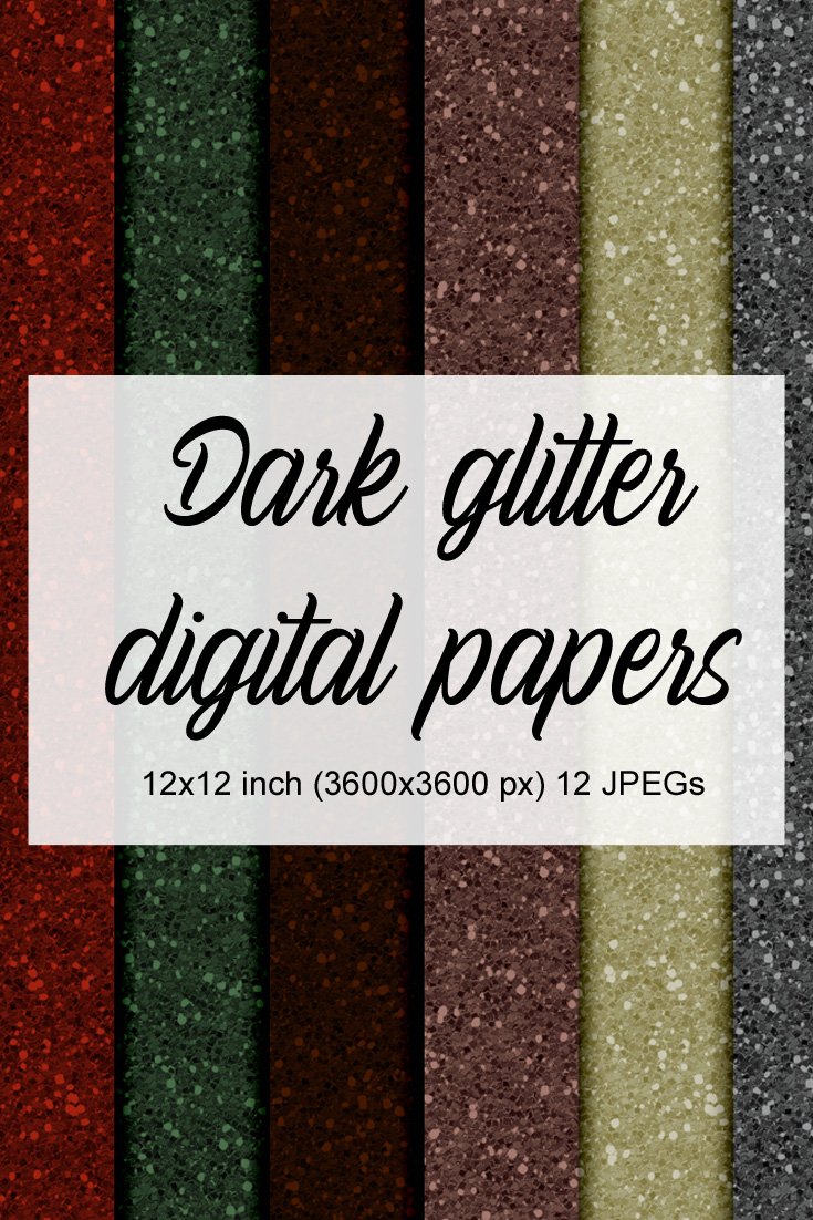 Dark glitter papers