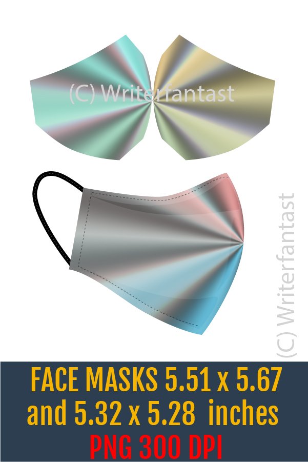 Male and Female Face masks templates, Holographic (1440068)