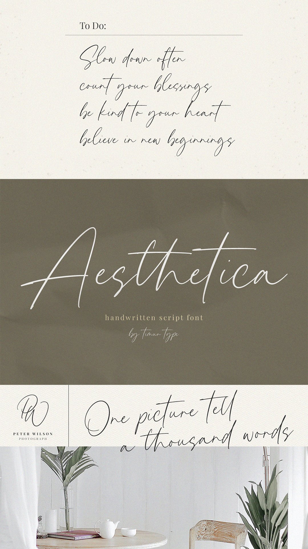 Aesthetica - modern script font