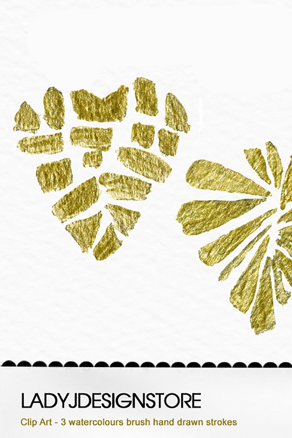 Watercolor Strokes Heart Clip Art