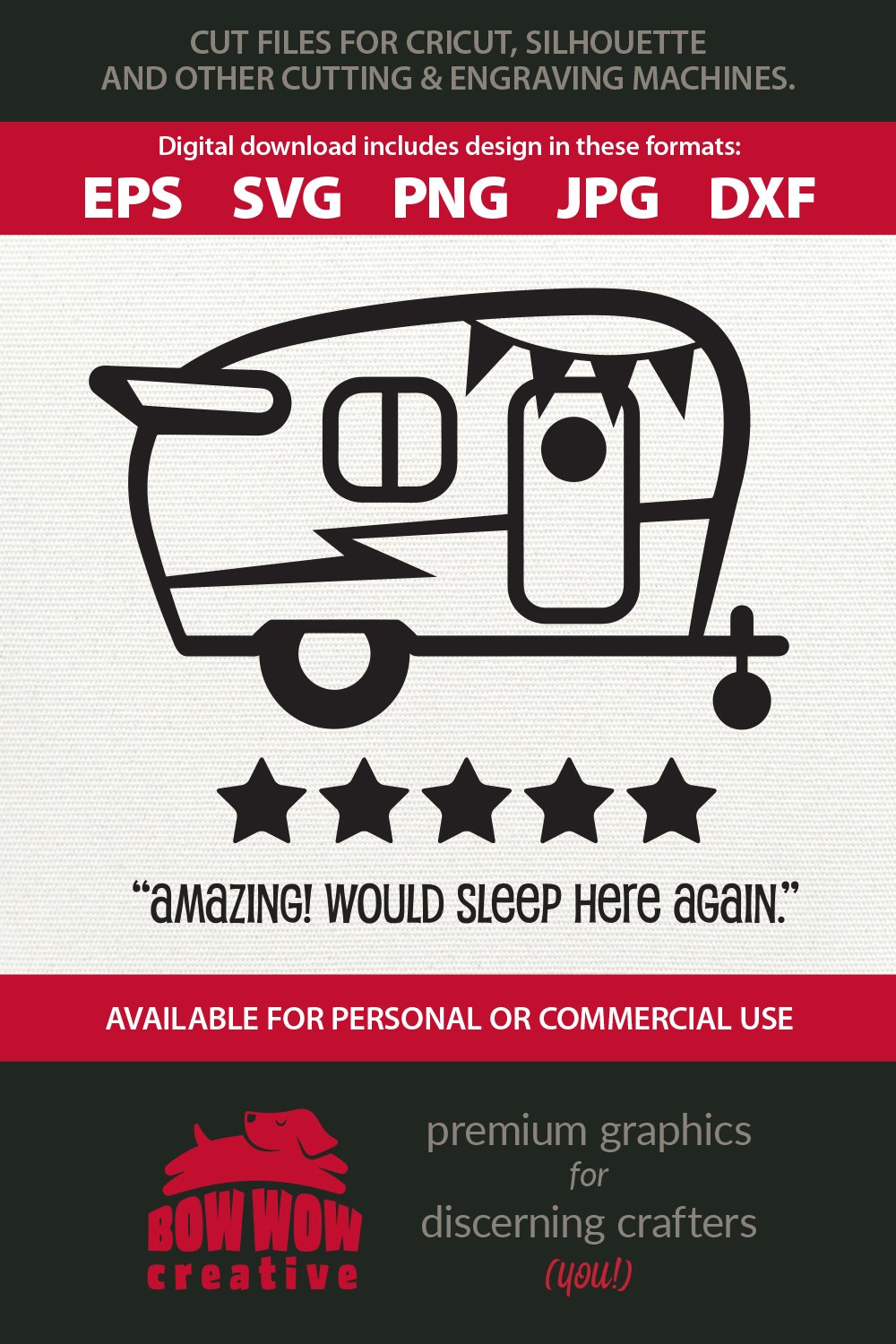 Amazing! Would sleep here again Retro / Vintage Camper svg