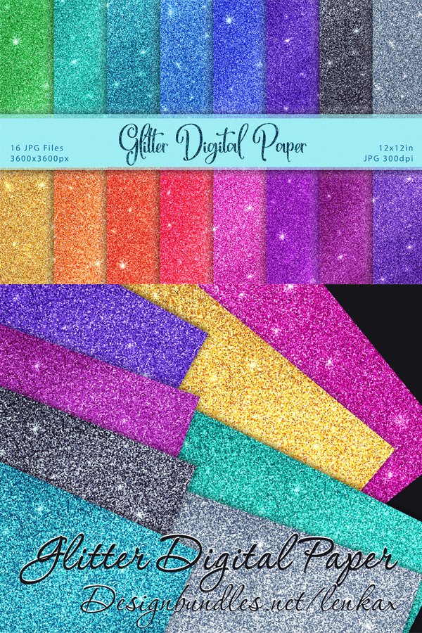 Digital Paper. Glitter Digital paper. Shine (1237931)