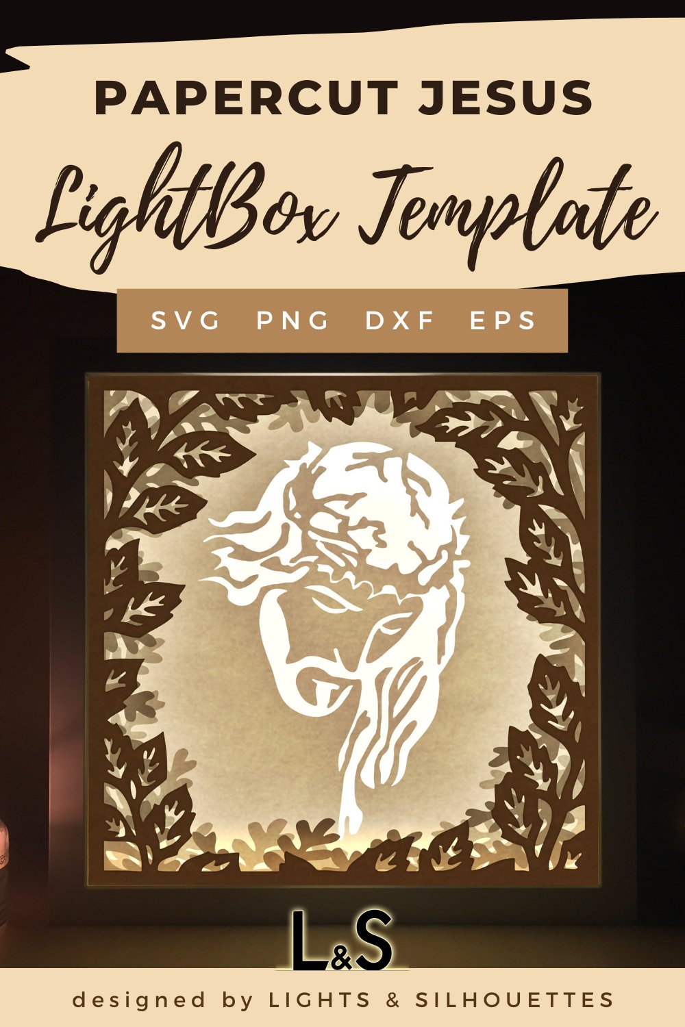 Jesus Shadow Box Svg | Paper Cut Light Box