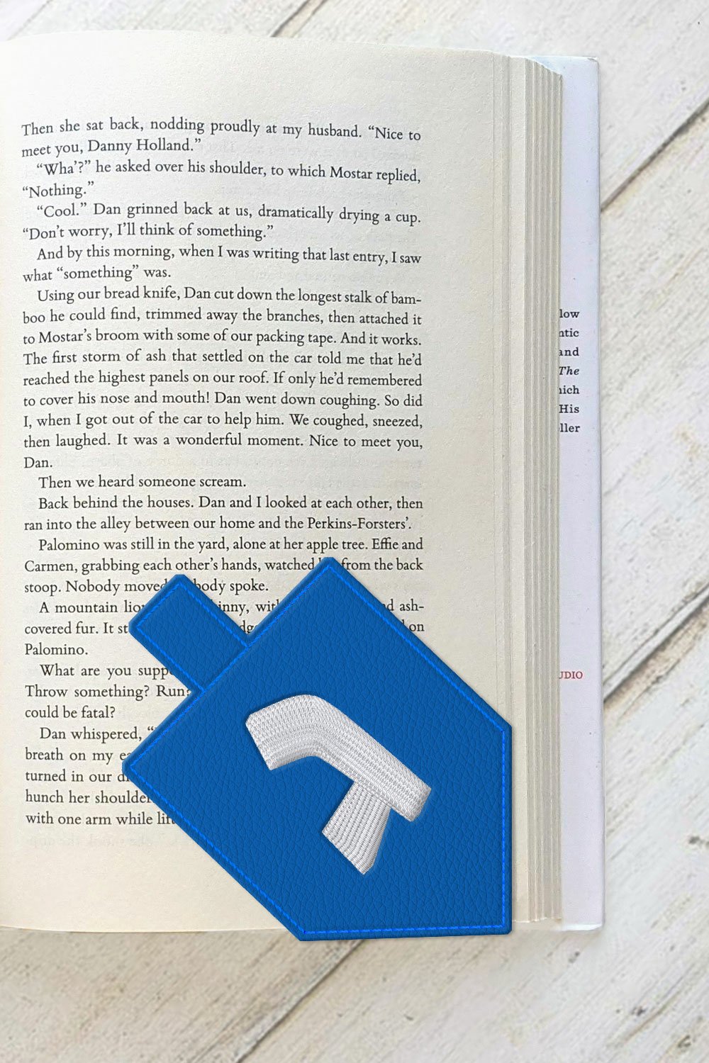 Hanukkah Dreidel Corner Bookmark ITH Applique Embroidery