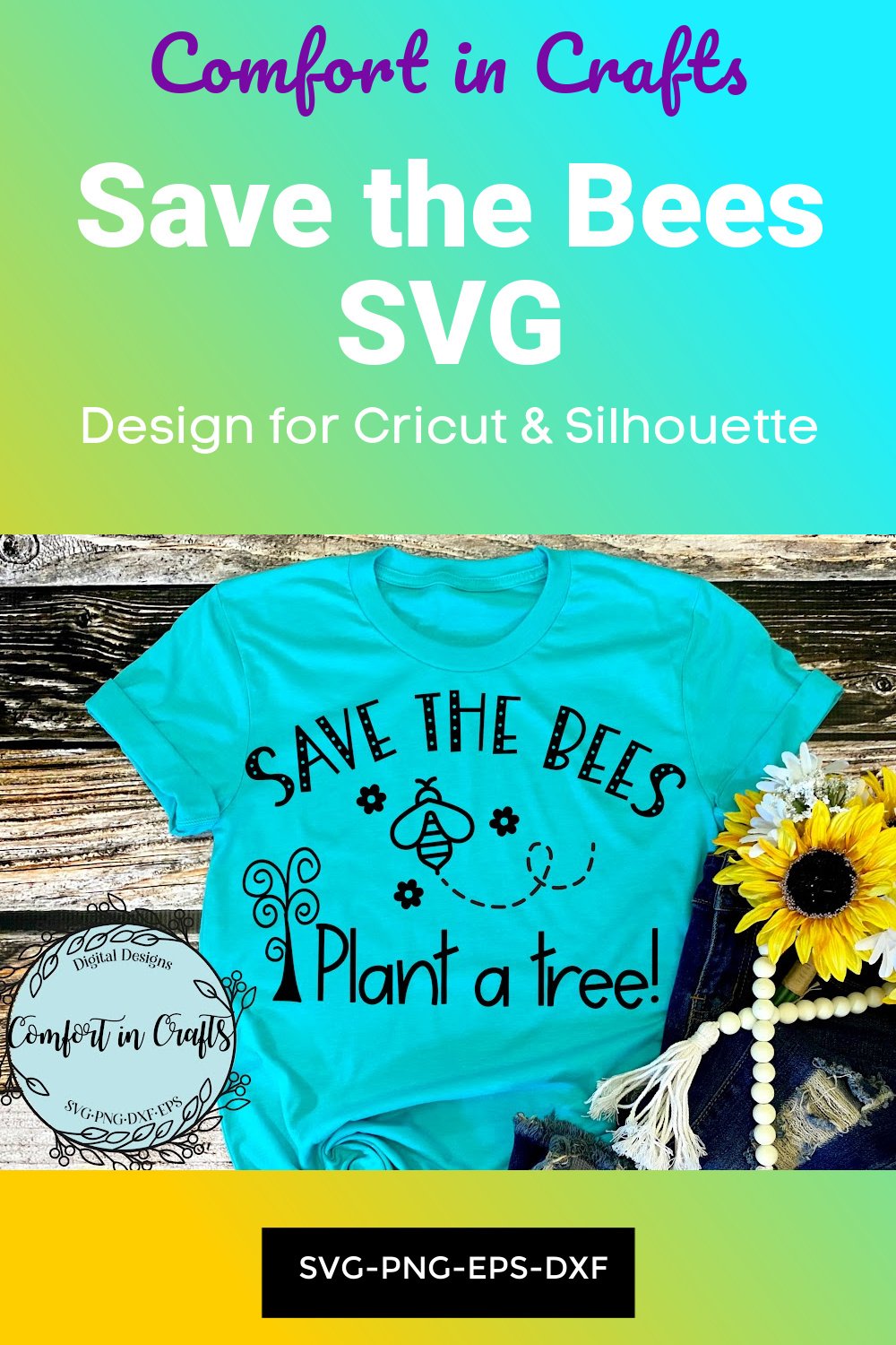 Save the Bees Plant a Tree SVG