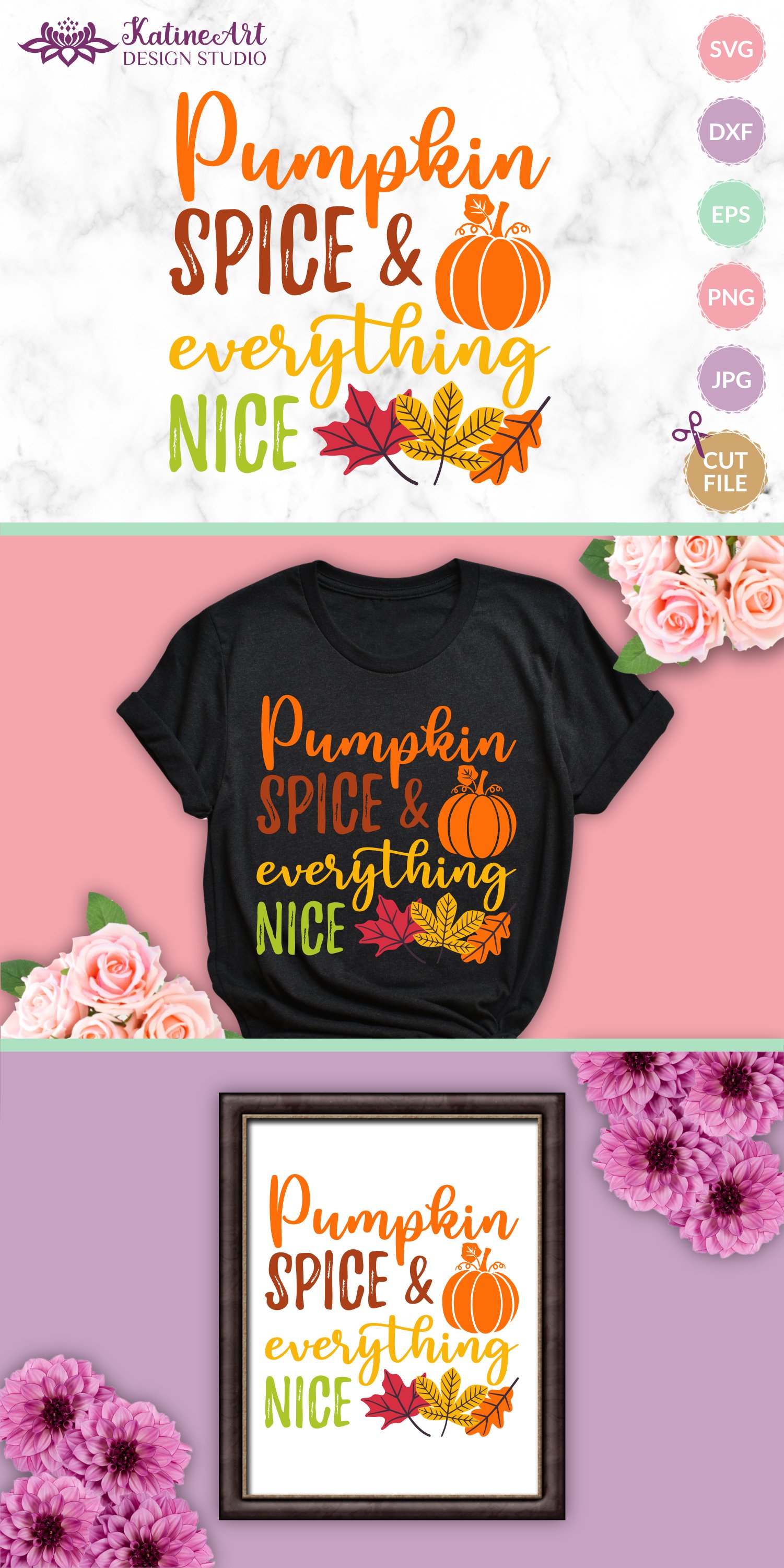 Pumpkin spice and everything nice svg Fall sayings svg Quote