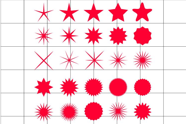 Star icons vector set. Star collection.
