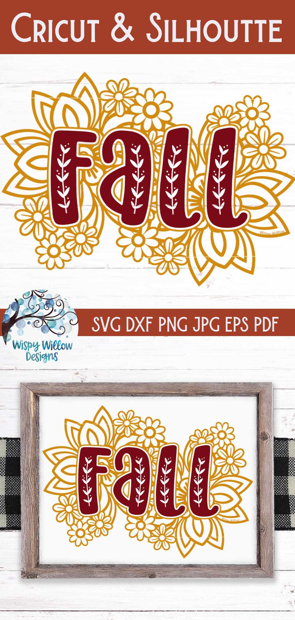 Floral Fall SVG | Fall Sign with Flowers