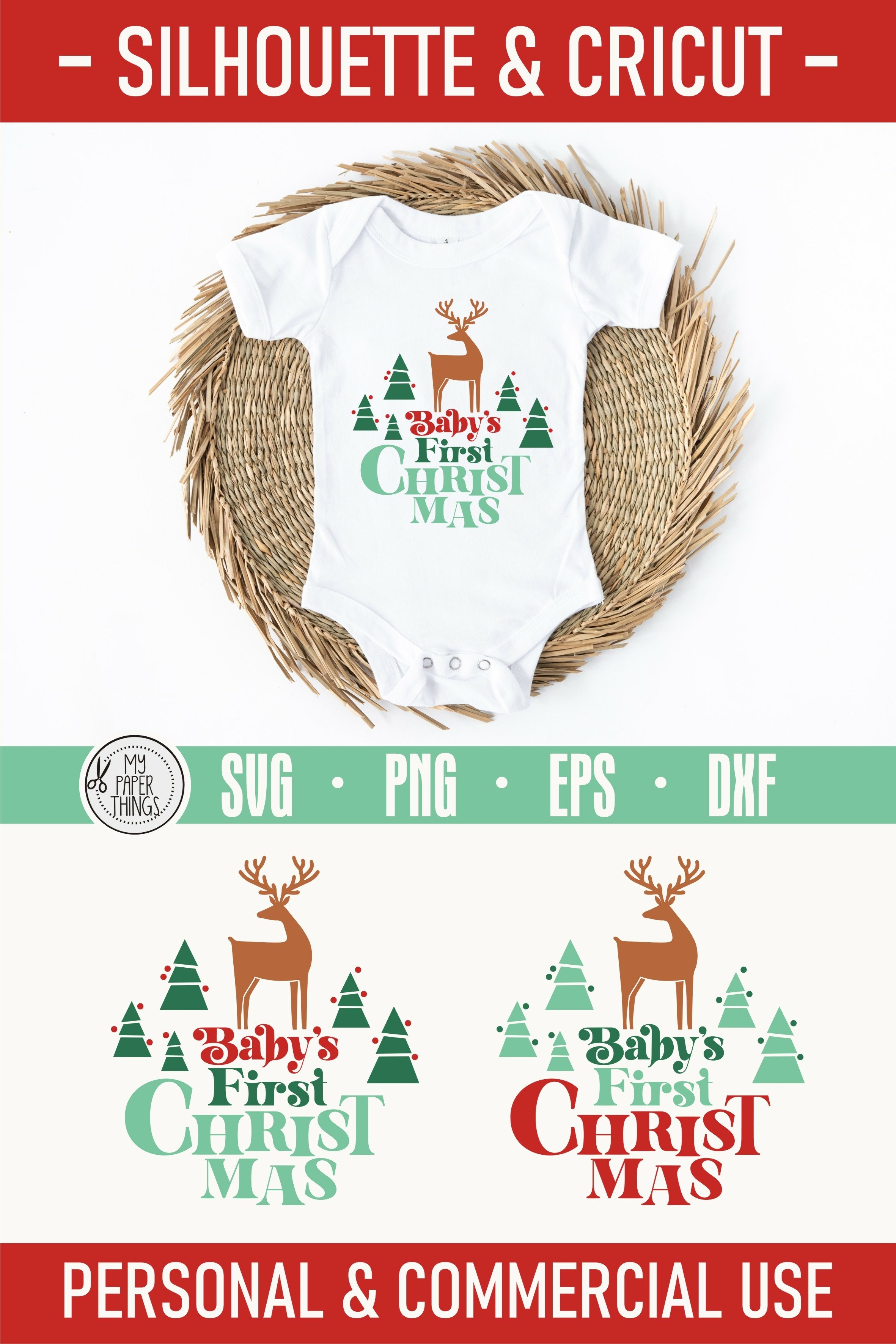 Baby's First Christmas Svg