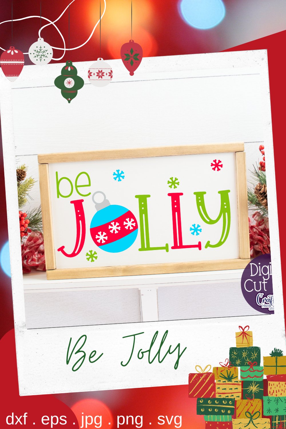 Be Jolly Christmas Farmhouse Sign Svg