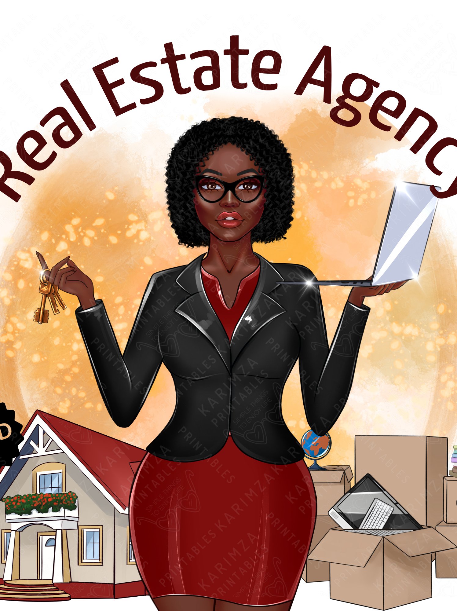 REALTOR Clipart by Navka, Real Estate Queen Logo clipart PNG