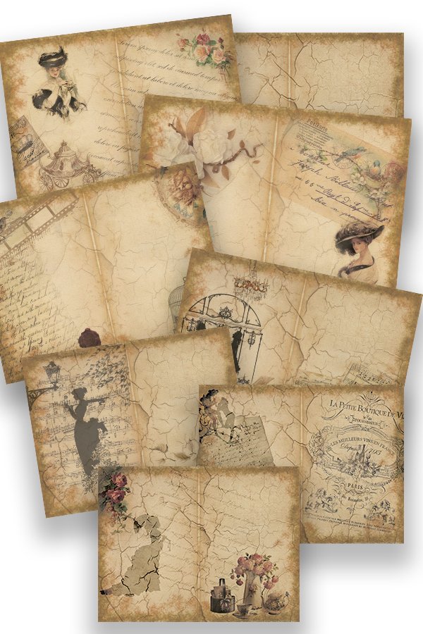 Digital Scrapbook Kit, Junk Journal Printable, (1078745)