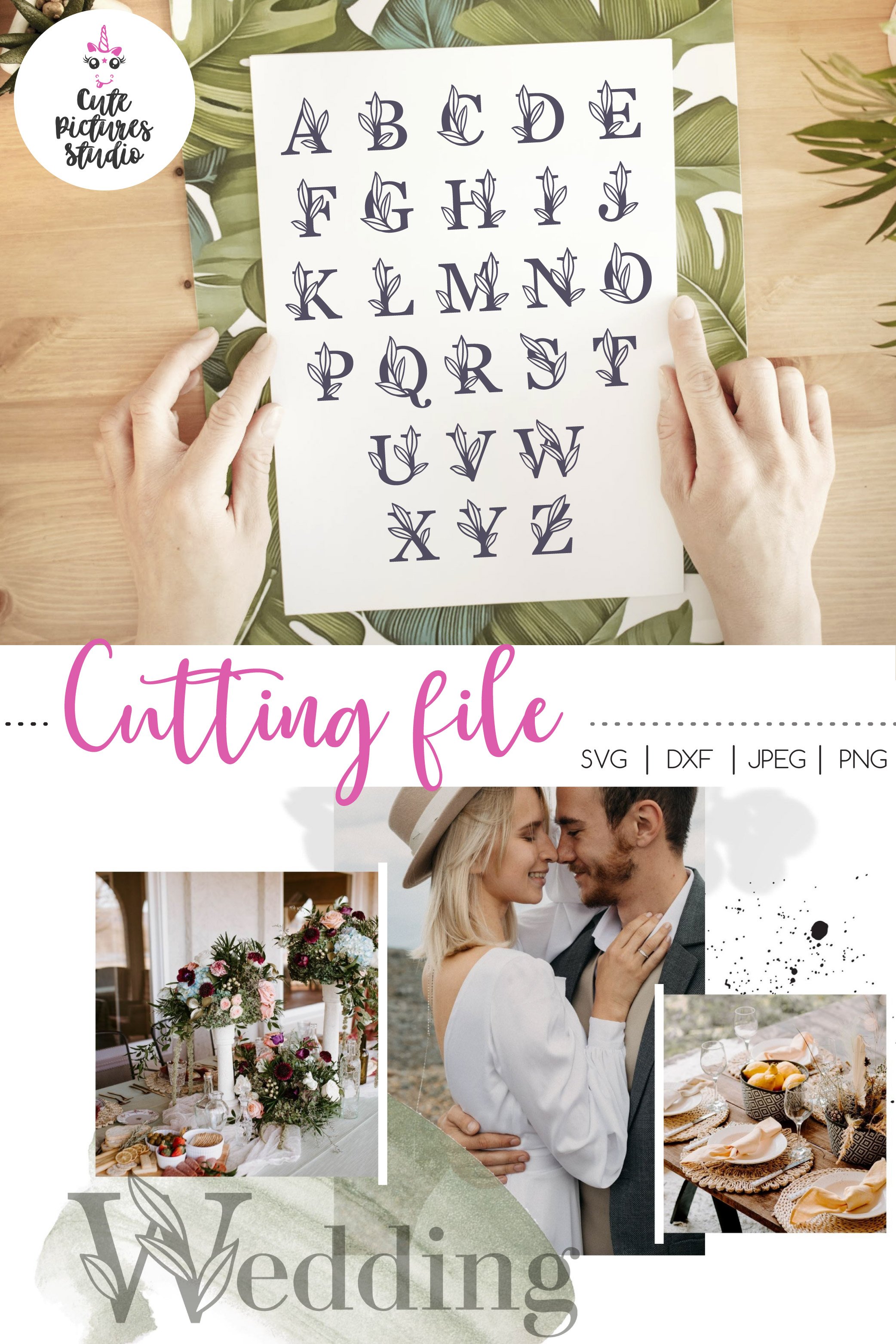 Beautiful font SVG, Boho wedding font Cricut SVG cut file