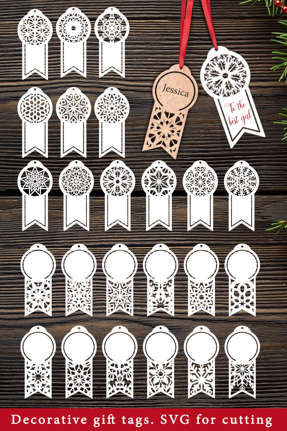 Decorative gift tags. SVG for cutting