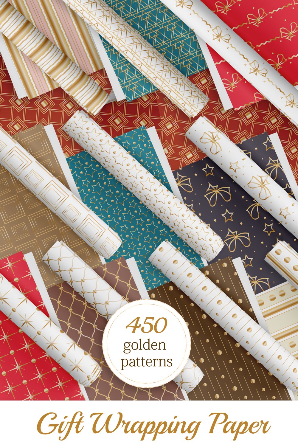 Gold Digital Paper for Gifts - PNG, JPEG, EPS 450 Variations