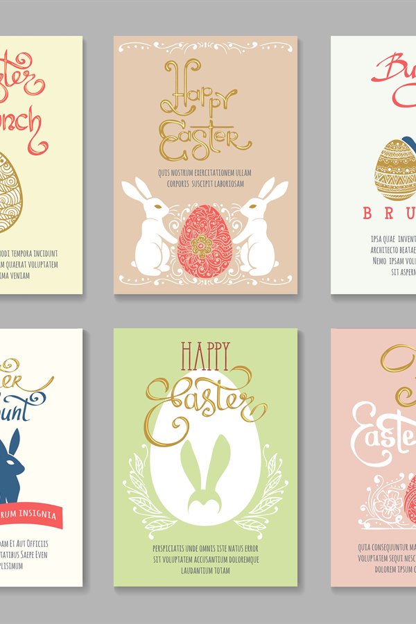Easter postcard templates