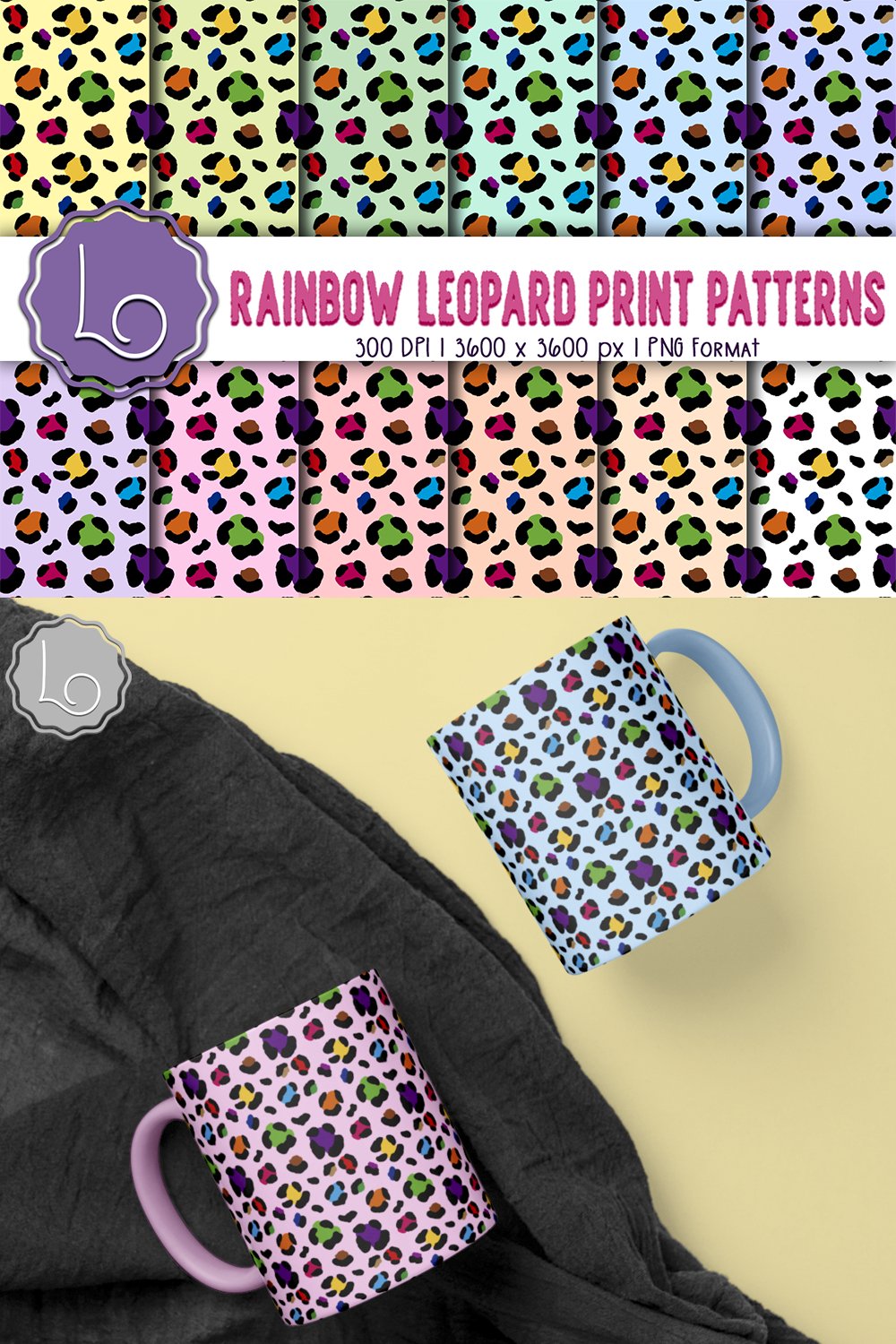 Rainbow Leopard Print Patterns