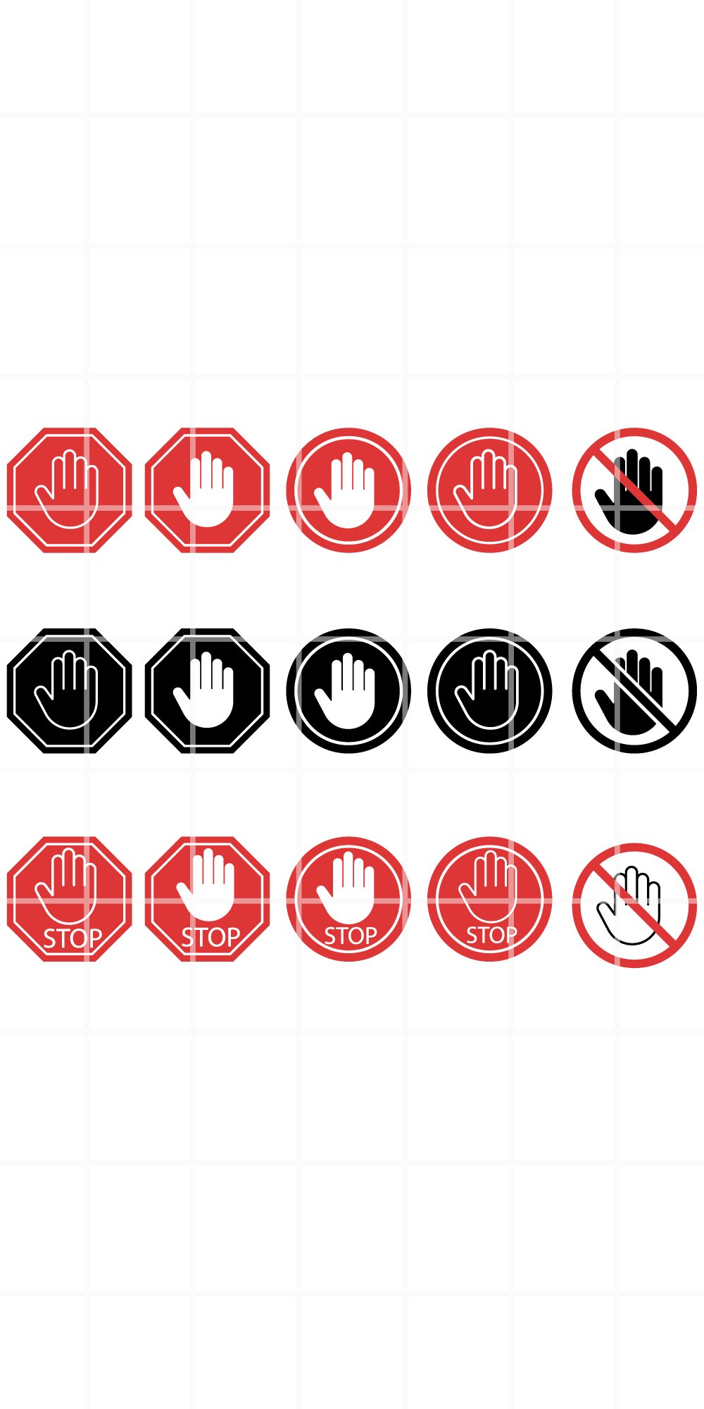 Stop hand SVG. Hand forbidden png. Do not touch clipart.