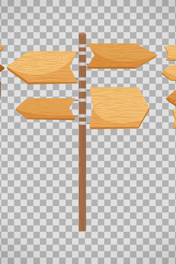 Wooden way direction signs (874326)
