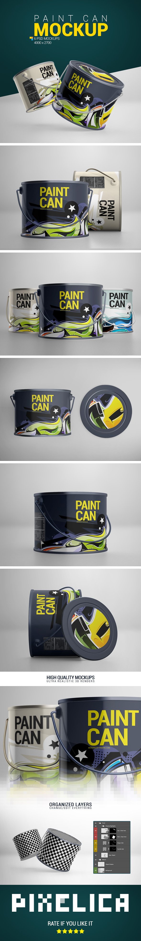 Small Paint Can Mockup