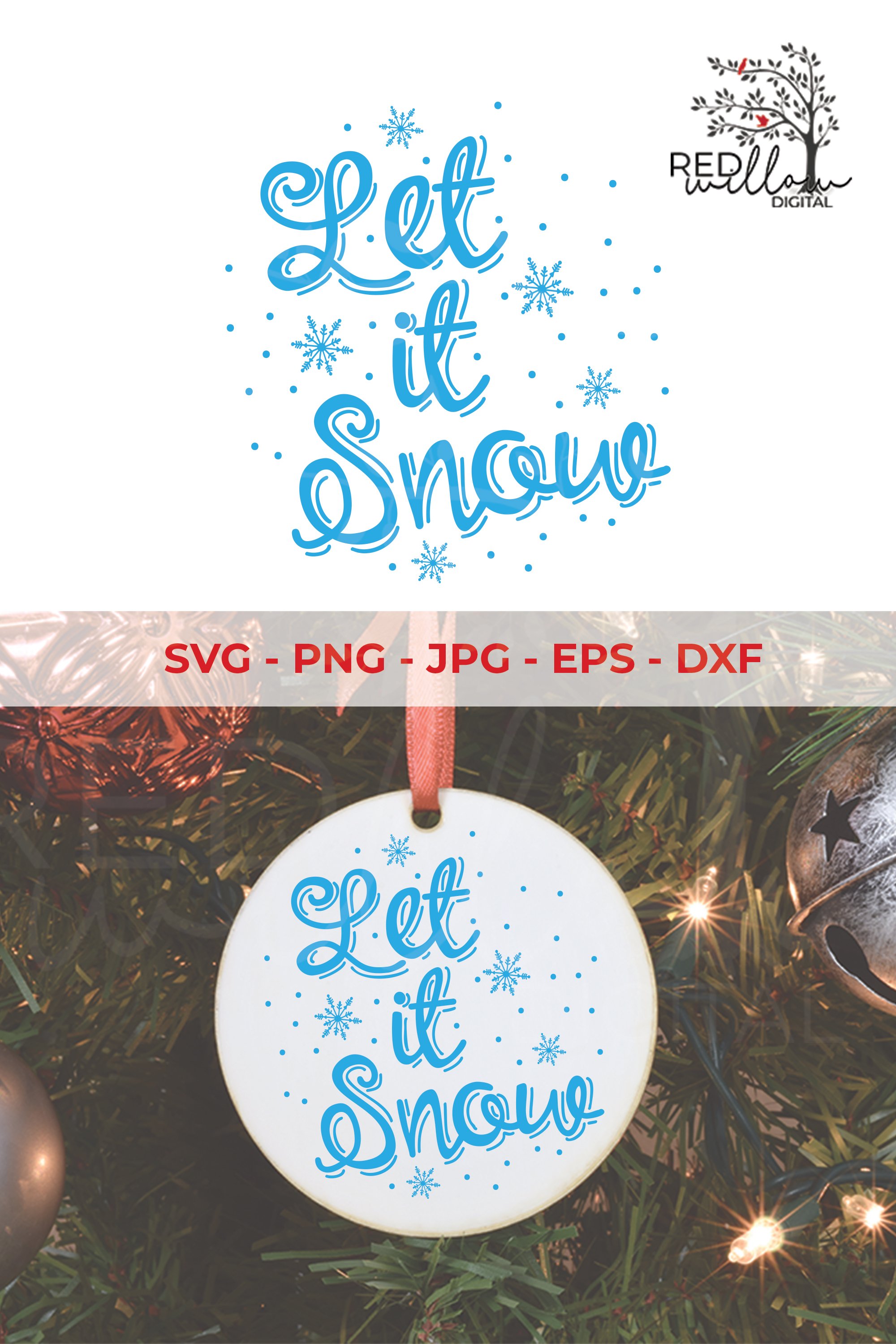 Let It Snow | Christmas Ornament Design