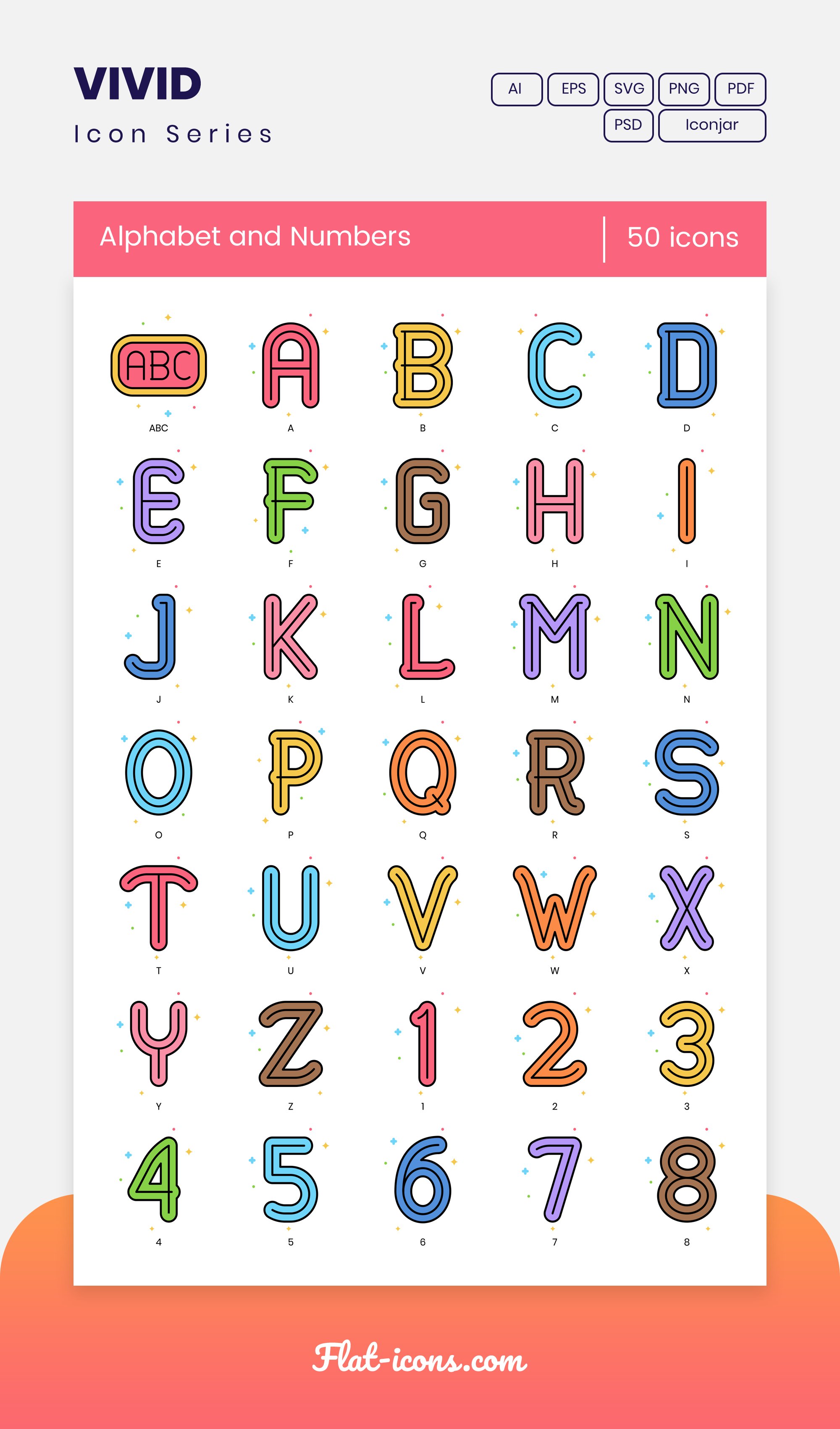 50 Alphabet and Numbers