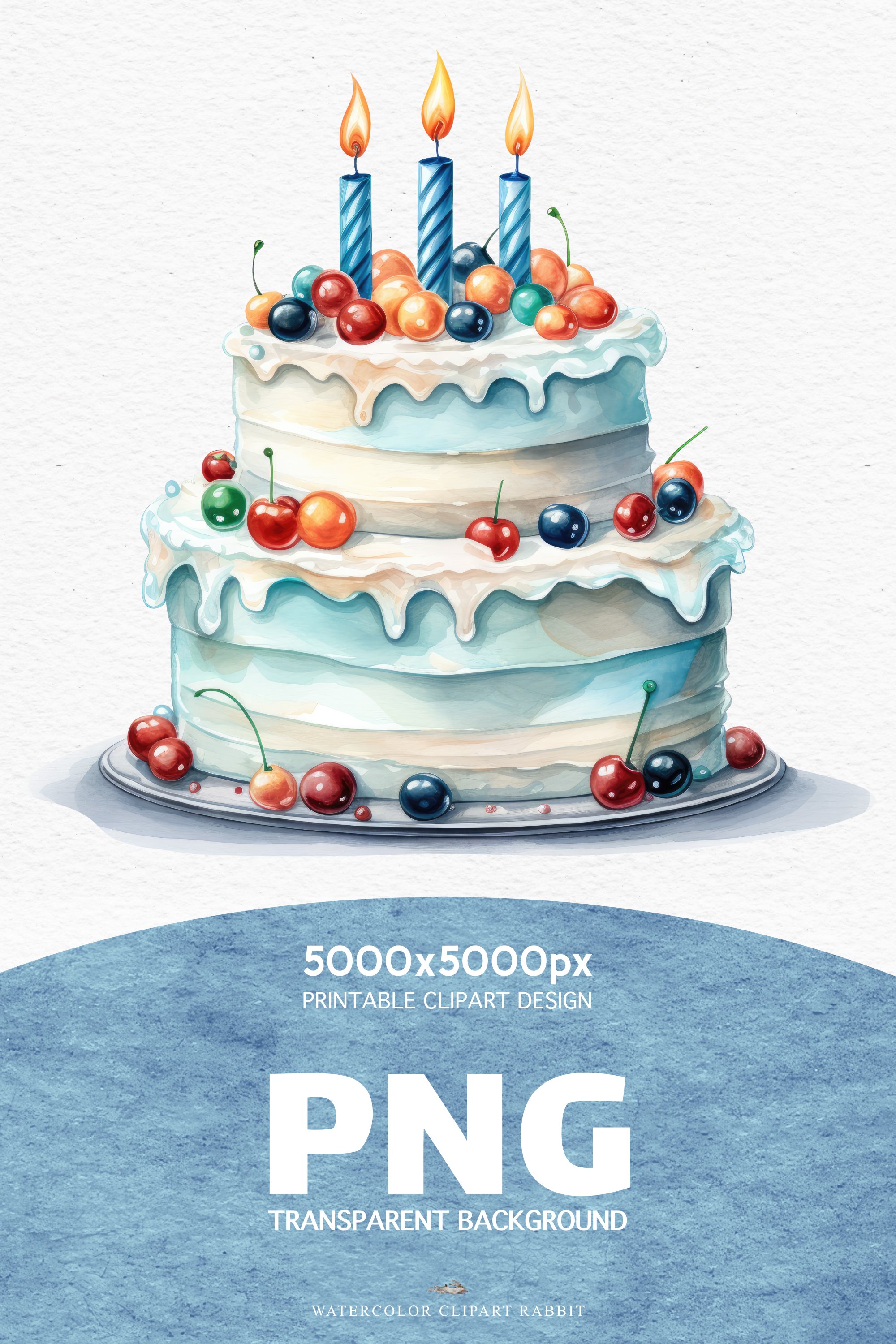 Blue Birthday Cake Clipart Bakery Food Sweets Boy Party PNG