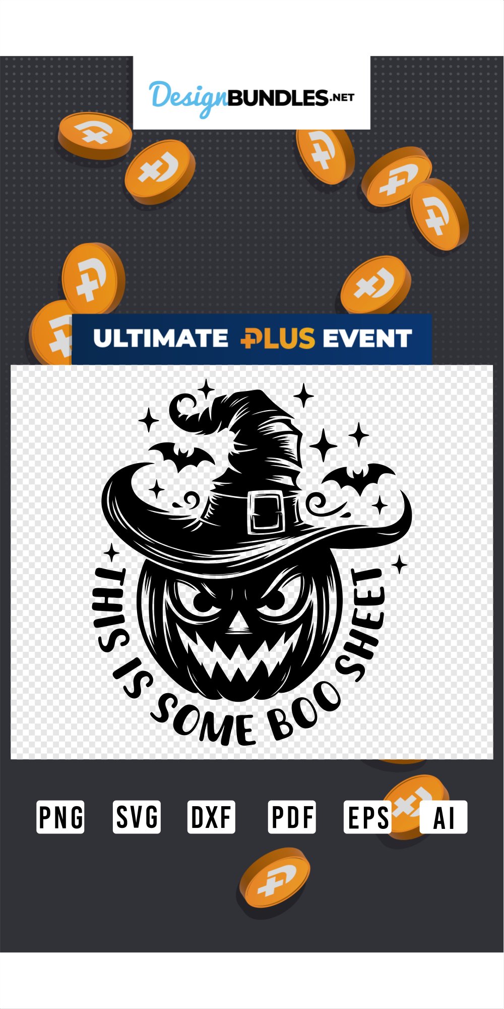 Halloween Pumpkin Shirt SVG Design, This is Some Boo Sheet