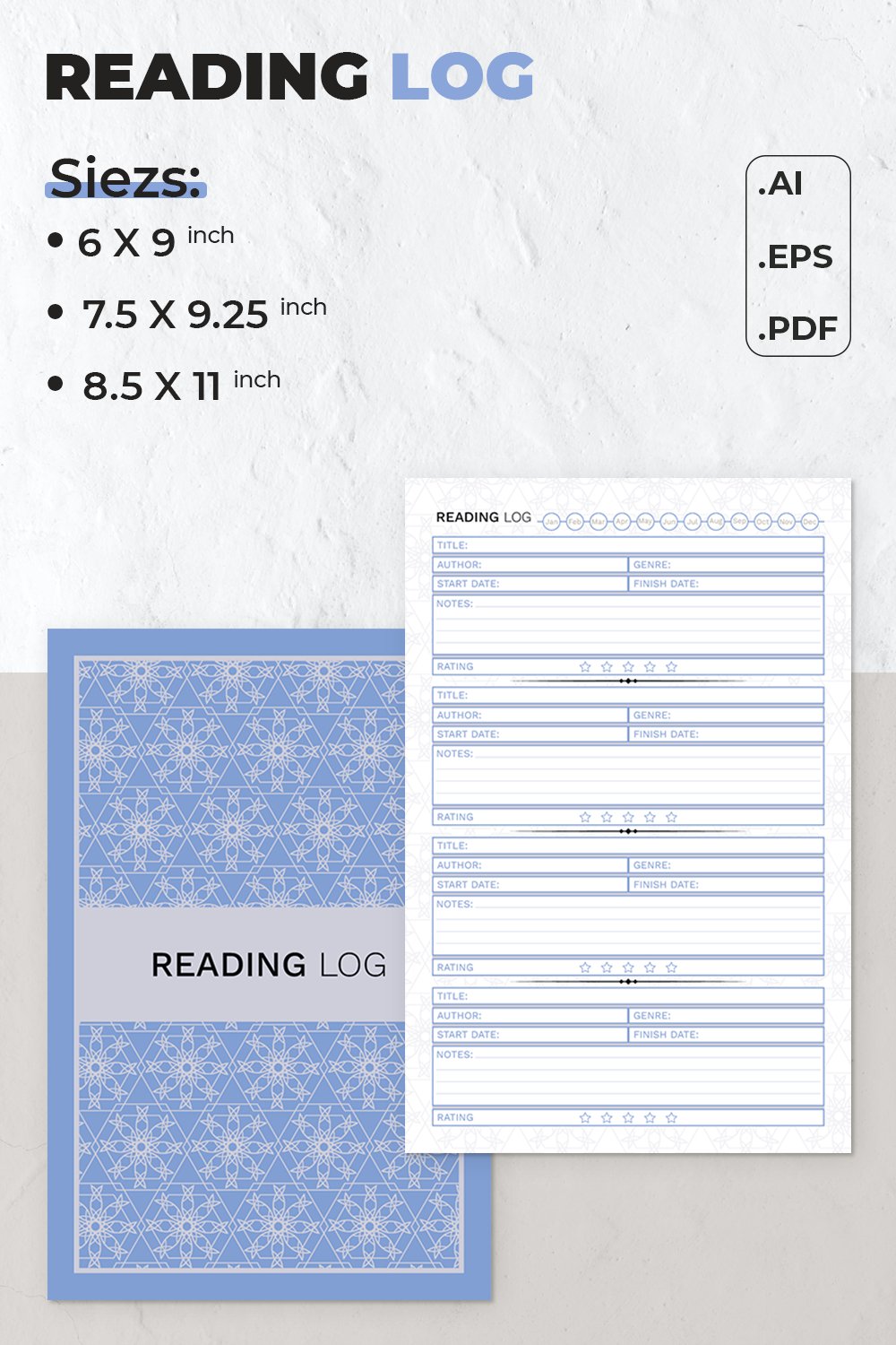 Reading Log | Planner Template (2332731)
