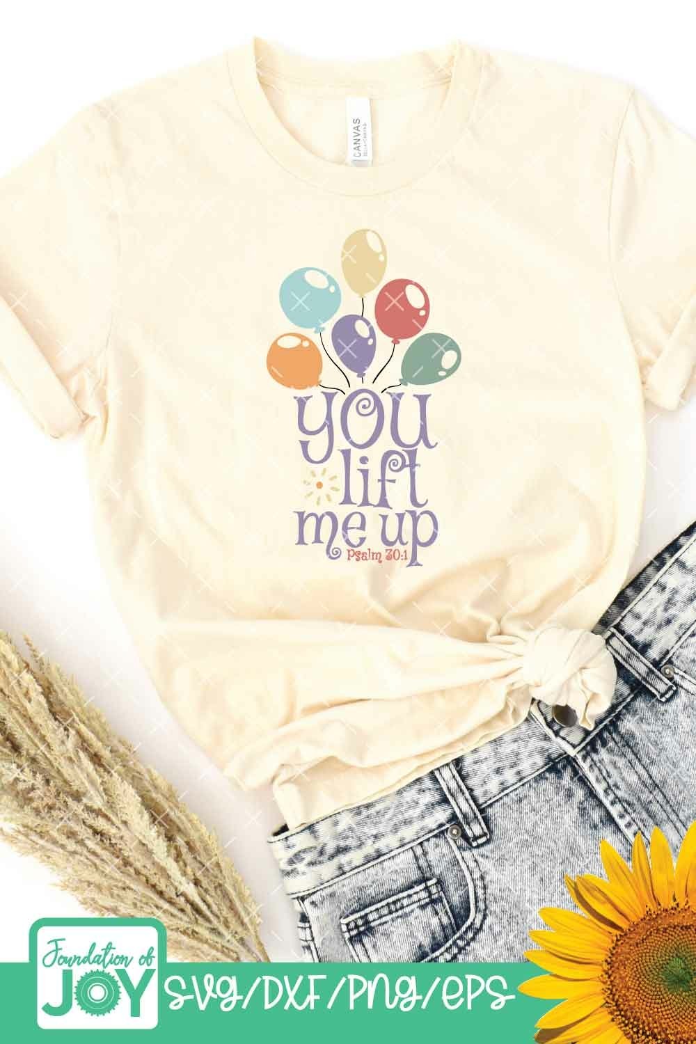 You lift me up svg, Balloons svg, Bible verse svg, Christian