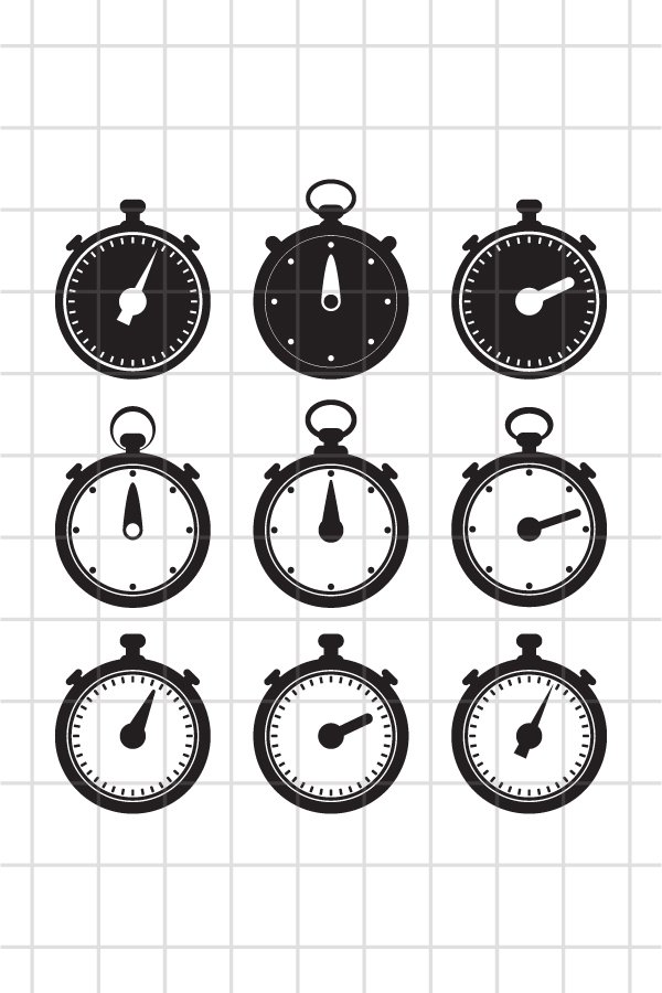 Stopwatch SVG icon vector, EPS & PNG.